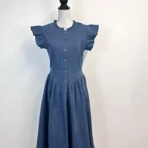 Ivy City Co | Dresses | Ivy City Co Nelly Midi Long Dress Size 8 Denim ...